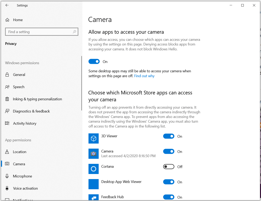 Allow Camera and Mic Permissions on Windows PC
